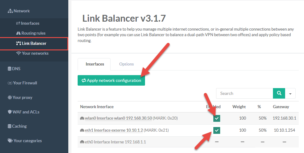 Link Balancer | Artica Wiki